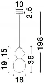 LED oranžovo-bílé moderní svítidlo Clio