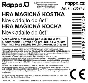 RAPPA Hlavolam magická kostka duhová / Rubikova kostka