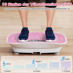 Costway Vibrační deska s 10 rychlostními stupni a dálkovým ovládáním – bílý