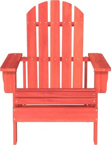 Zahradní židle Adirondack masivní jedlové dřevo červená 315873