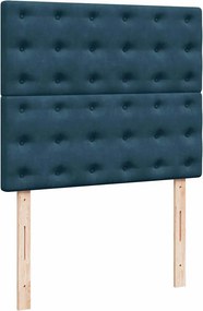 Box spring postel s matrací modrá 120 x 200 cm samet 3293198