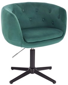 LuxuryForm DESIGN Otočné křeslo MONTANA VELUR na černém kříži - zelené