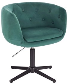 LuxuryForm DESIGN Křeslo MONTANA VELUR na černém kříži - zelené