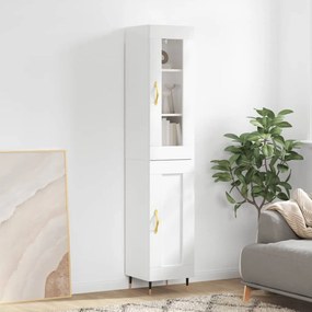 Skříň highboard bílá s vysokým leskem 34,5x34x180 cm kompozit