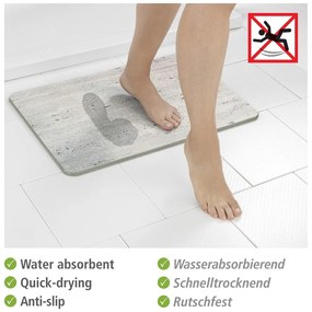 Světle hnědá koupelnová předložka z křemeliny 39x60 cm Puna – Wenko