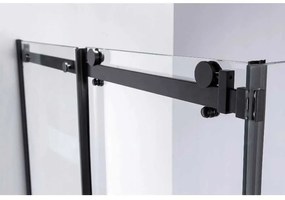 BPS-koupelny Obdélníkový sprchový kout HYD-OK14C 120x90 černá/transparent - bez vaničky