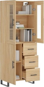 Skříň highboard dub sonoma 69,5 x 34 x 180 cm kompozitní dřevo 3198492