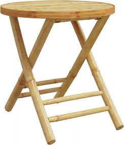 3dílný skládací bistro set s krémově bílými poduškami bambus 3208937