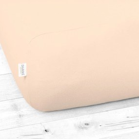 Jersey prostěradlo - new collection krémově růžové na výšku matrace do 20 cm Velikost: 100 x 200