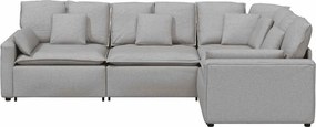 Modulární pohovka s polštáři textil obláčkově šedá 3321156