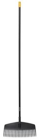 Černé univerzální hrábě na listí Fiskars Solid, šířka 41,5 cm