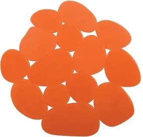MSV GALETS sada 4 protiskluzových podložek ve tvaru oblázků oranžová /