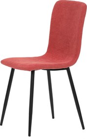 Autronic Židle jídelní, červená látka, černý kov DCL-964 RED2