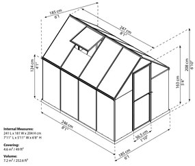 Polykarbonátový skleník Palram multiline 6x8