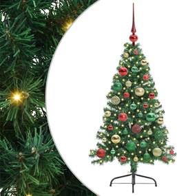 Umělý osvětlený vánoční stromeček Zelená 120 cm PVC 3396997