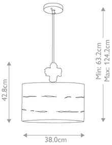 Flambeau FB-FRAGMENT-G-PL - Lustr na tyči FRAGMENT 1xE27/60W/230V
