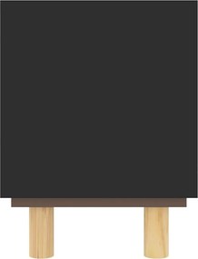 vidaXL TV stolek 80x30x40 cm masivní borovice a přírodní ratan [345613] Barva: Černá