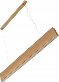 Závěsná lampa Dřevěný Dubový nosník 120 cm 50 W Led Stropní lampa nad stůl Loft