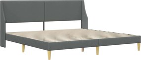 Rám postele s matrací s čelo Tmavě šedá 180 x 200 cm Polyester 3414750