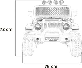 Ramiz Terénní auto OFF-ROAD 3.0 pro děti růžové + dálkové ovládání + pomalý start + pásy + LED a zvuky
