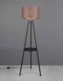 Černá stojací lampa s poličkou (výška 152 cm) Colette – Reality