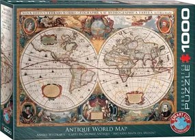 EUROGRAPHICS Puzzle Starověká mapa světa / 1000 dílků / 67,6 × 48,9 cm