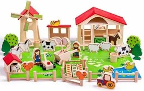 Bigjigs Toys Velká dřevěná farma / od 3 let