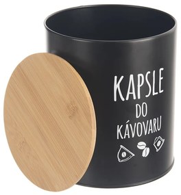 Černá dóza na kávové kapsle – Orion