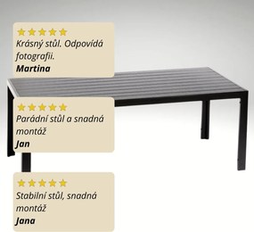 Vikio Venkovní zahradní set 180x90 pro 8 osob DK305 antracit