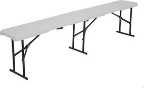 NC3404 BÍLÁ SKLÁDACÍ KEMPINGOVÁ LAVICE 180 CM NILS CAMP
