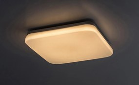 Rabalux Bílé stropní LED svítidlo Lowar hranaté 285x285mm 18W IP44 CCT 77181
