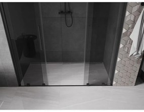 Mexen Velar Duo, posuvné sprchové dveře do otvoru 180 cm, 8mm šedé sklo, černá matná, 871-180-000-42-70