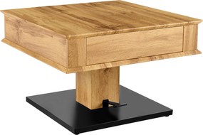 XXXLutz KONFERENČNÍ STOLEK, černá, barvy dubu, kov, kompozitní dřevo, 70/70/46,5-66 cm Carryhome - Konferenční stolky - 002809005502