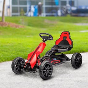 HOMCOM Elektrický Go-Kart pro Děti 3-8 Let s 12V Baterií, Nastavitelná Rychlost 3-5 km/h a Bezpečnostním Pásem, Nosnost 30 kg, Venkovní Použití, 100x…