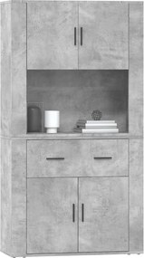 Skříň highboard betonově šedá kompozitní dřevo 3185371