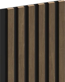 Mexen Lam-B, akustické stěnové lamely 275 × 30 cm, HDF deska 4 mm, technická dýha, ořech kakaový, S100-275307-3015-018