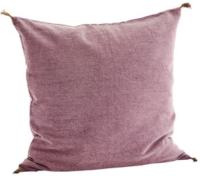 MADAM STOLTZ Bavlněný povlak na polštář Plum 50 x 50 cm, fialová barva, textil