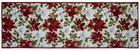 SCANquilt prostírání MOTIV vánoční hvězda bíločervená prostírání cca 30 x 45 cm