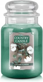 Cotton Flowers – Country Candle – velká vonná svíčka se dvěma knoty