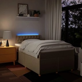 Box spring postel s matrací krémová 120x200 cm textil 3288959