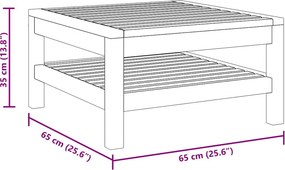 vidaxL Konferenční stolek 65 x 65 x 35 cm masivní akáciové dřevo 316292