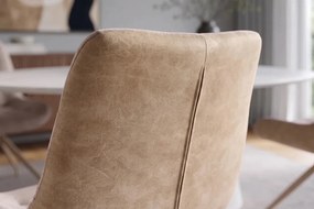 Designová židle Amiyah šampaňská / béžová