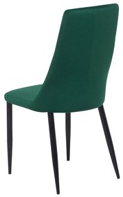 Sada dvou sametových jídelních židlí v zelené barvě CLAYTON Beliani