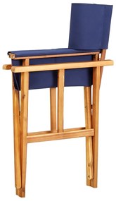 vidaXL Režisérské židle 2 ks masivní akáciové dřevo modré