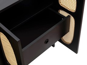Kalune design Příborník SIMONA černý s vídeňskou pleteninou