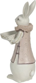 Dekorace králičí dívka s podnosem - 15*13*37 cm
