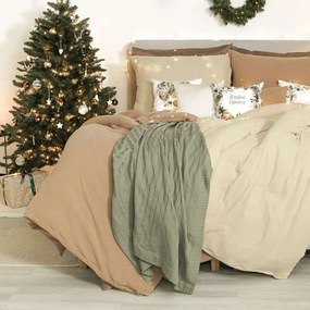 Mušelínové povlečení Light brown Velikost: 140 x 200 + 70 x 90