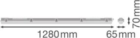Zářivka LEDVANCE Damp Proof 1200mm IP65 G13 pro LED trubici T8
