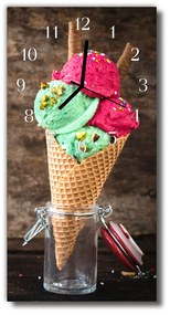 Skleněné hodiny vertikální Barevné ovocné zmrzliny 30x60 cm
