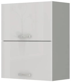 Horní kuchyňská skříňka Brunea 60 GU-72 2F (šedá + lesk bílý). 1024984